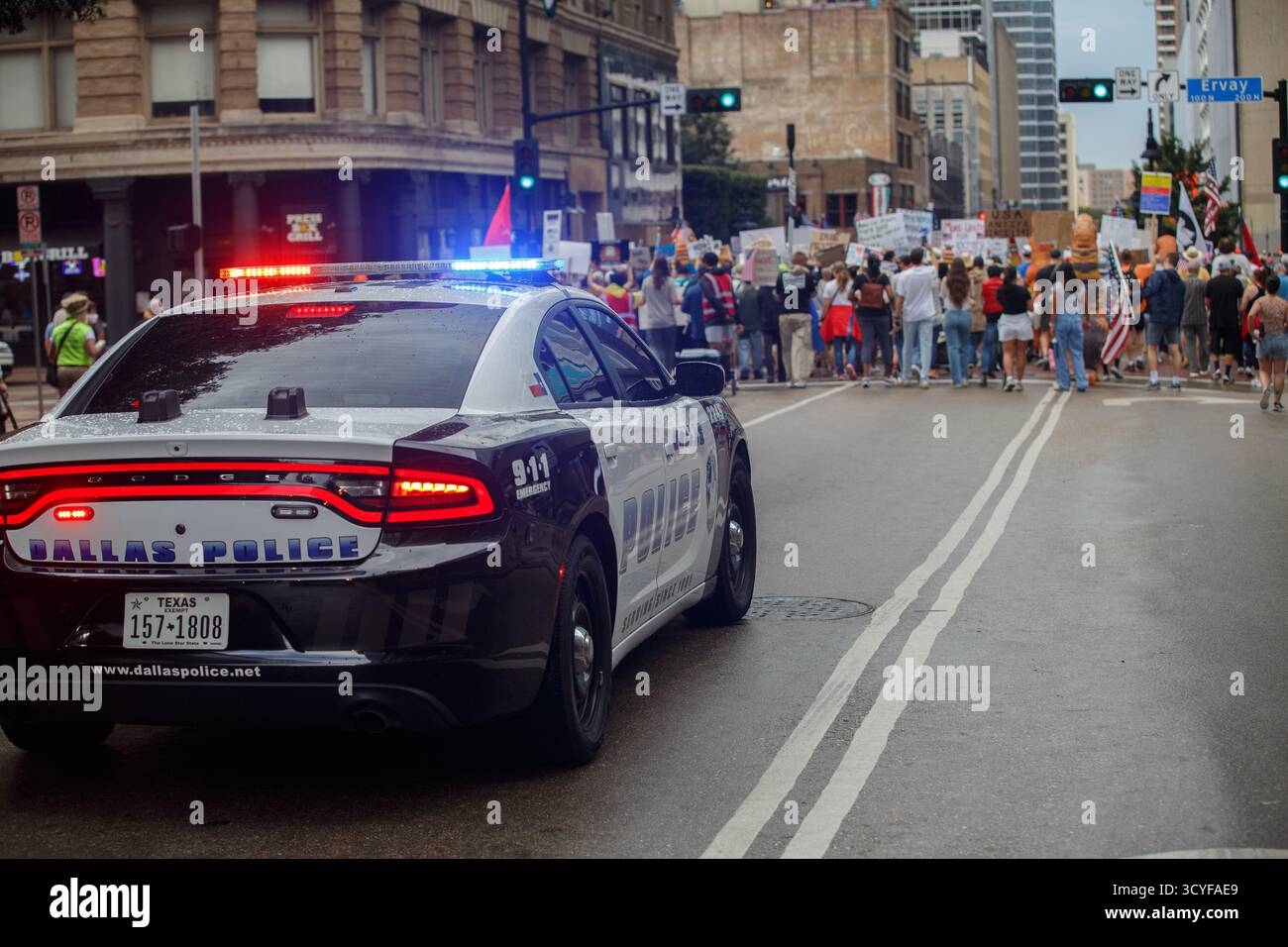 Dallas, Texas, USA. 18th Oct, 2025. A Dallas Police Department vehicle ...