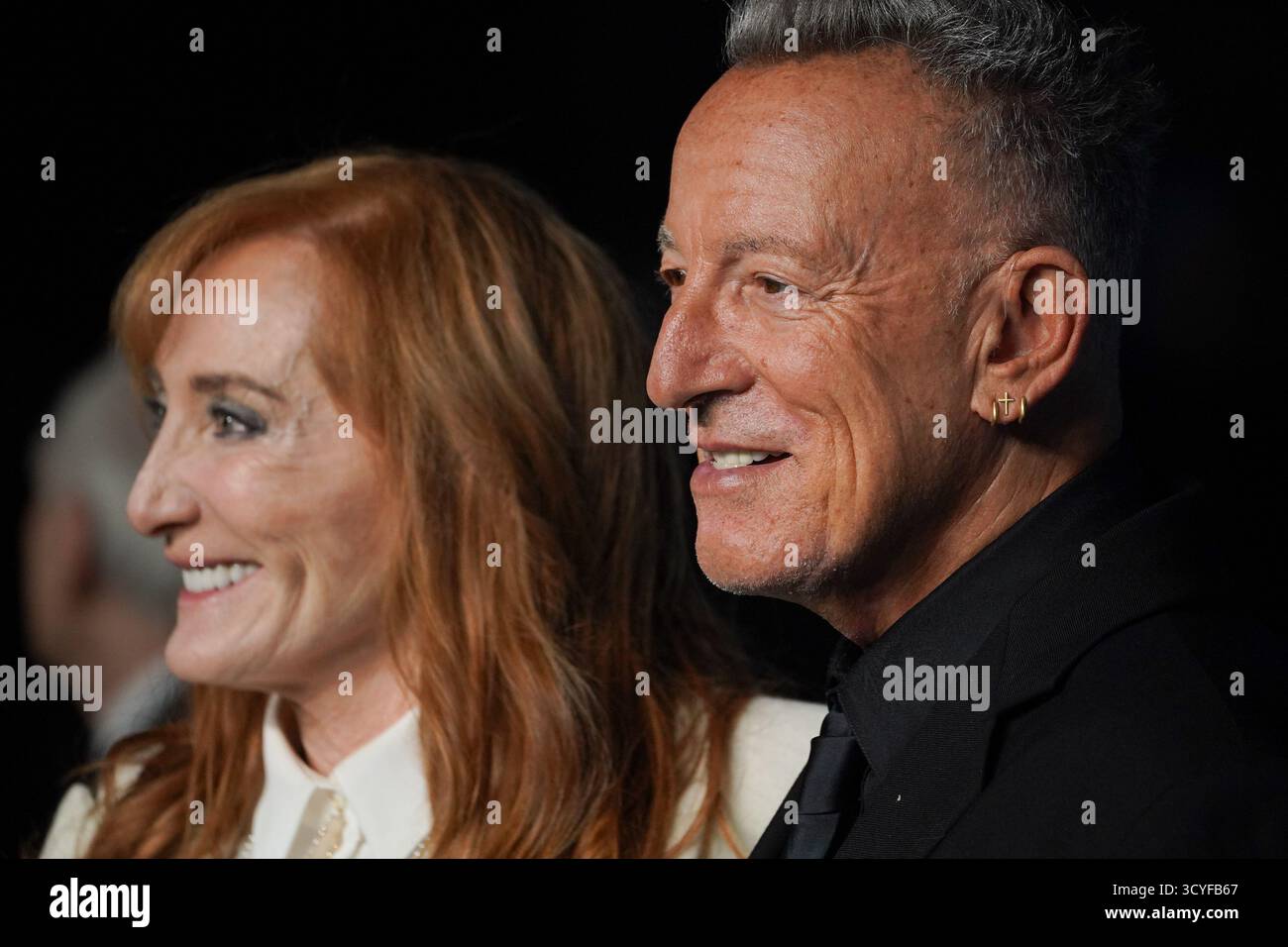 Patti Scialfa, left, and Bruce Springsteen arrive at the fifth annual Academy Museum Gala on ...