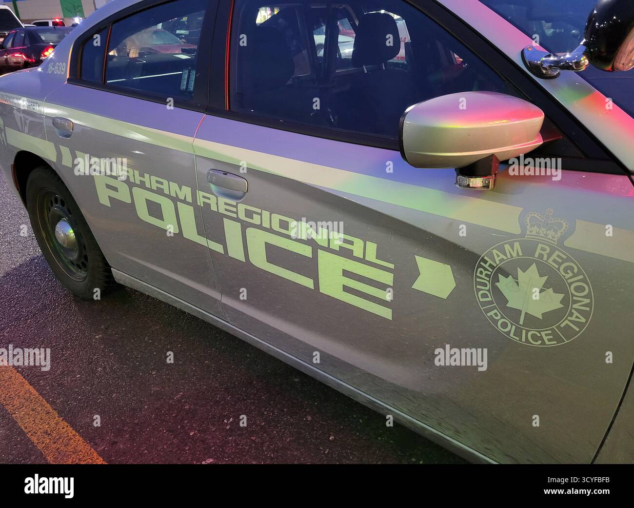 A Durham Regional Police car is shown at a Bowmanville, Ont. shopping ...