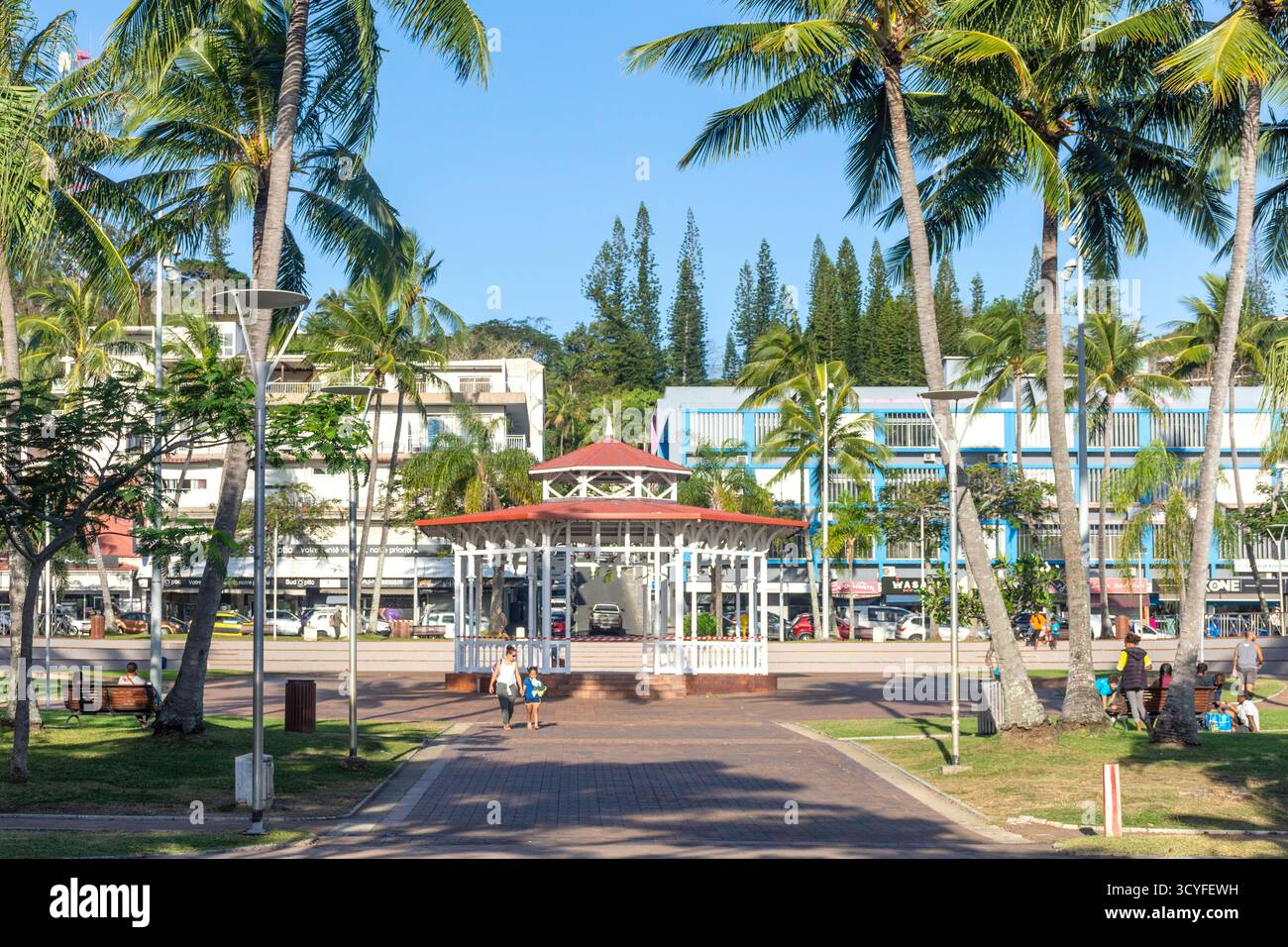 Colonial wooden bandstand palms place sign public squares coconu hi-res stock photography and ...