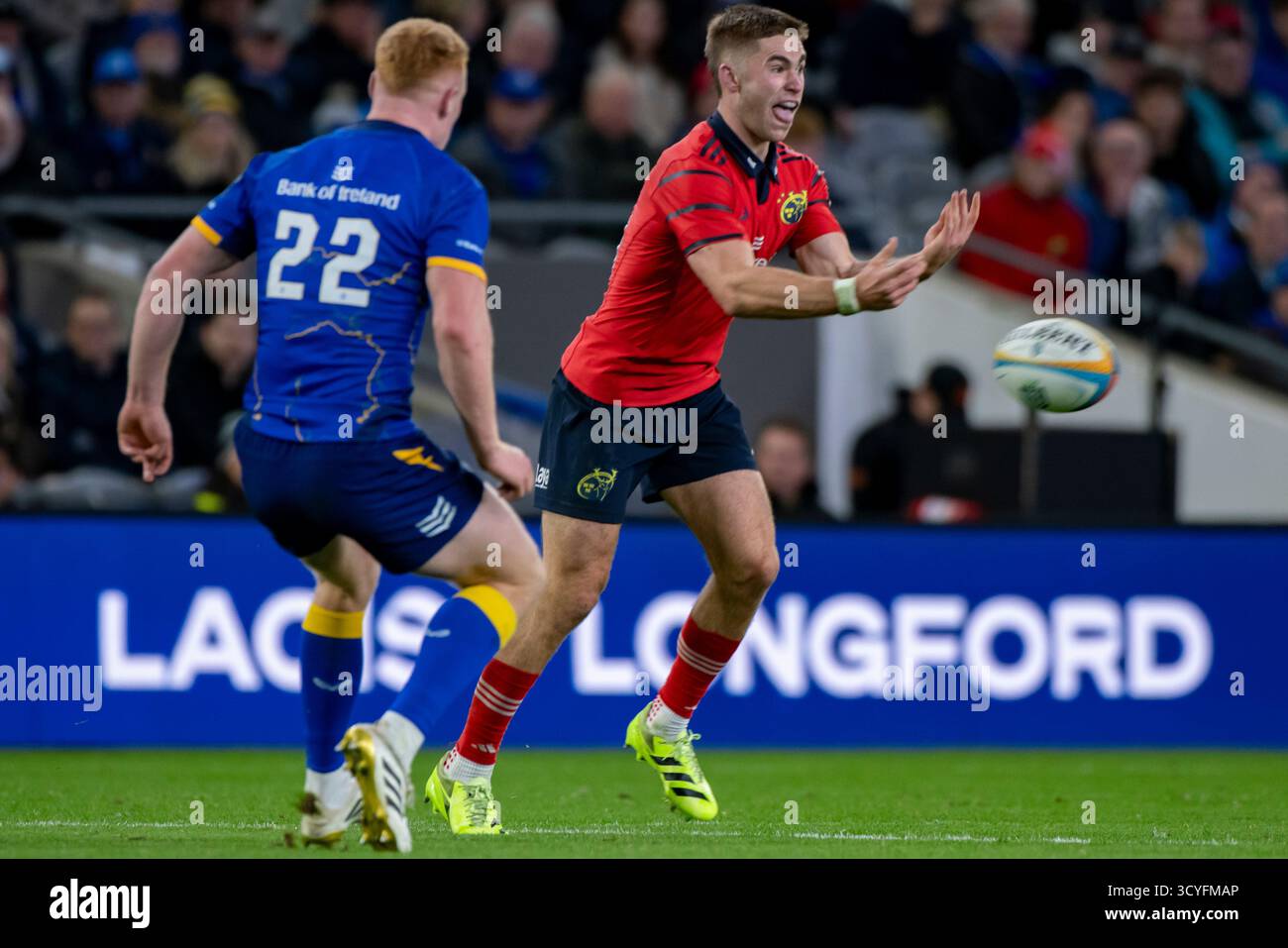 Dublin, Republic Of Ireland. 18th Oct, 2025. Jack Crowley of Munster ...