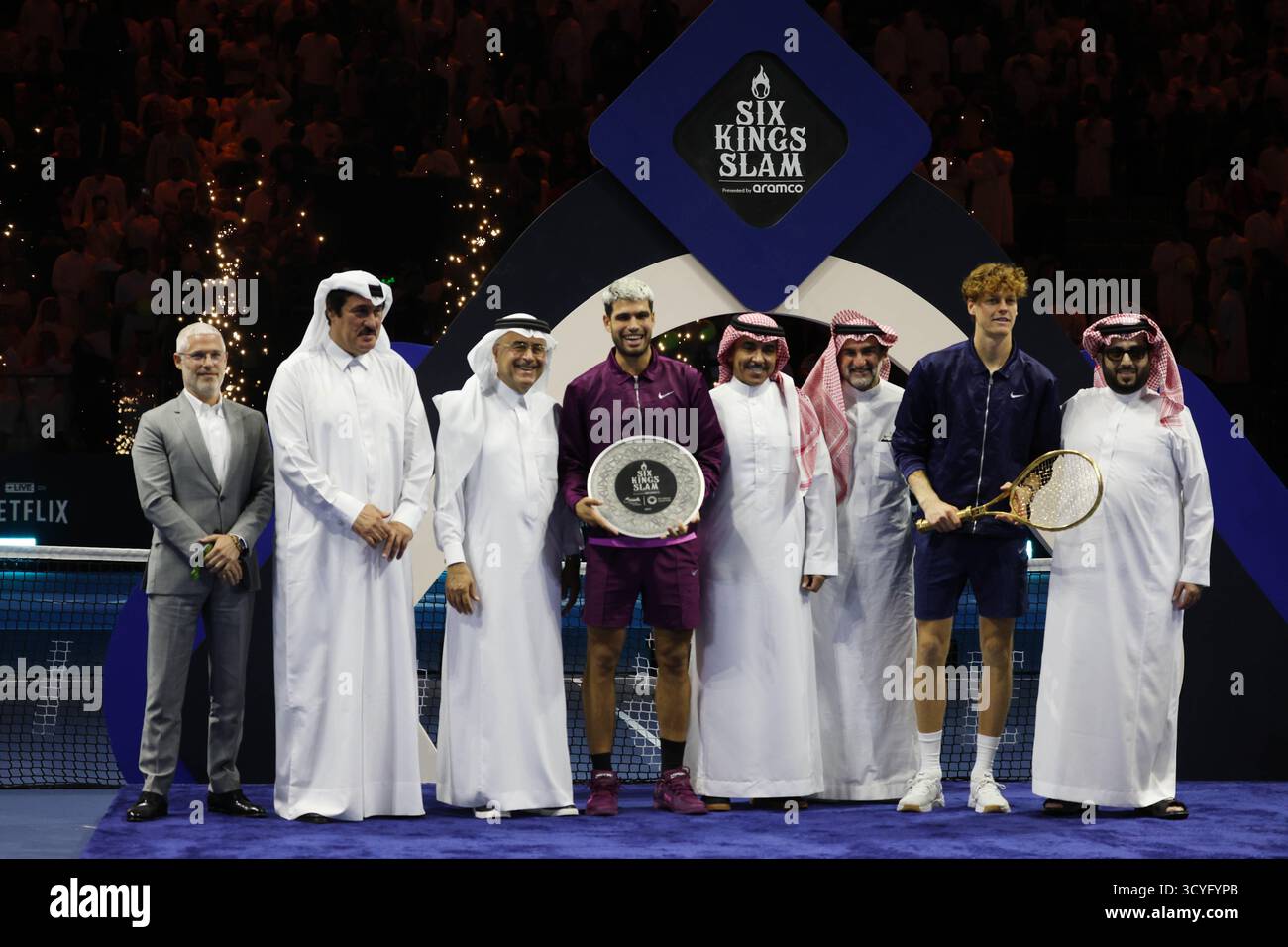 Riyadh, Saudi Arabia. 18th Oct, 2025. Tennis SIX KINGS SLAM 2025 Jannik ...