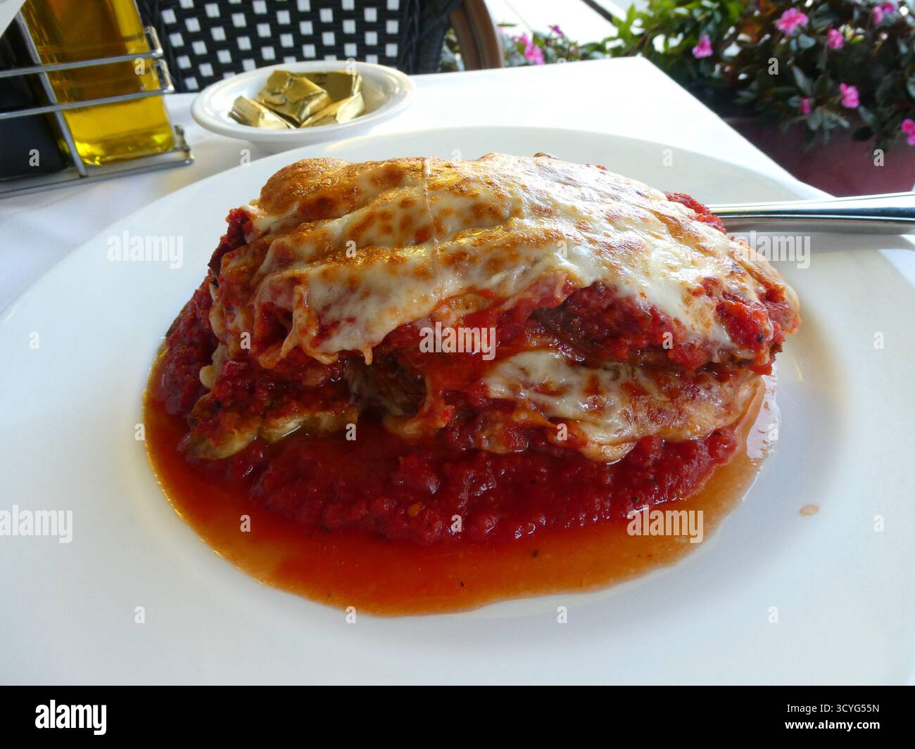 Beverly Hills, California, USA 18th October 2025 Eggplant Parmesan at ...