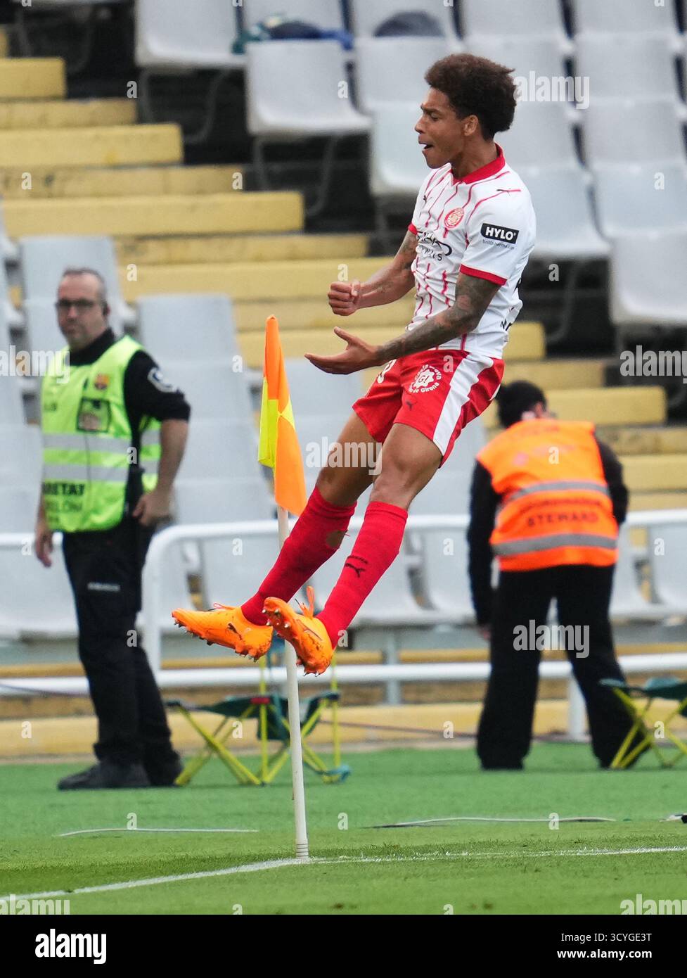 Axel Witsel of Girona FC celebrates after scoring the 0-1 during the La ...