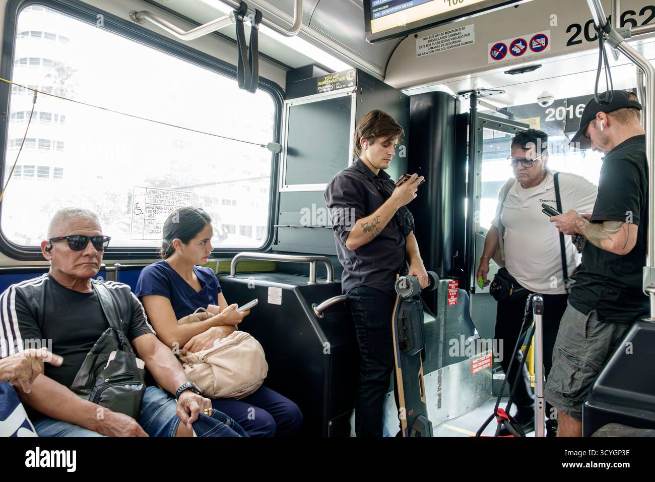 Miami Beach Florida,Miami-Dade Metrobus,public transportation bus ...