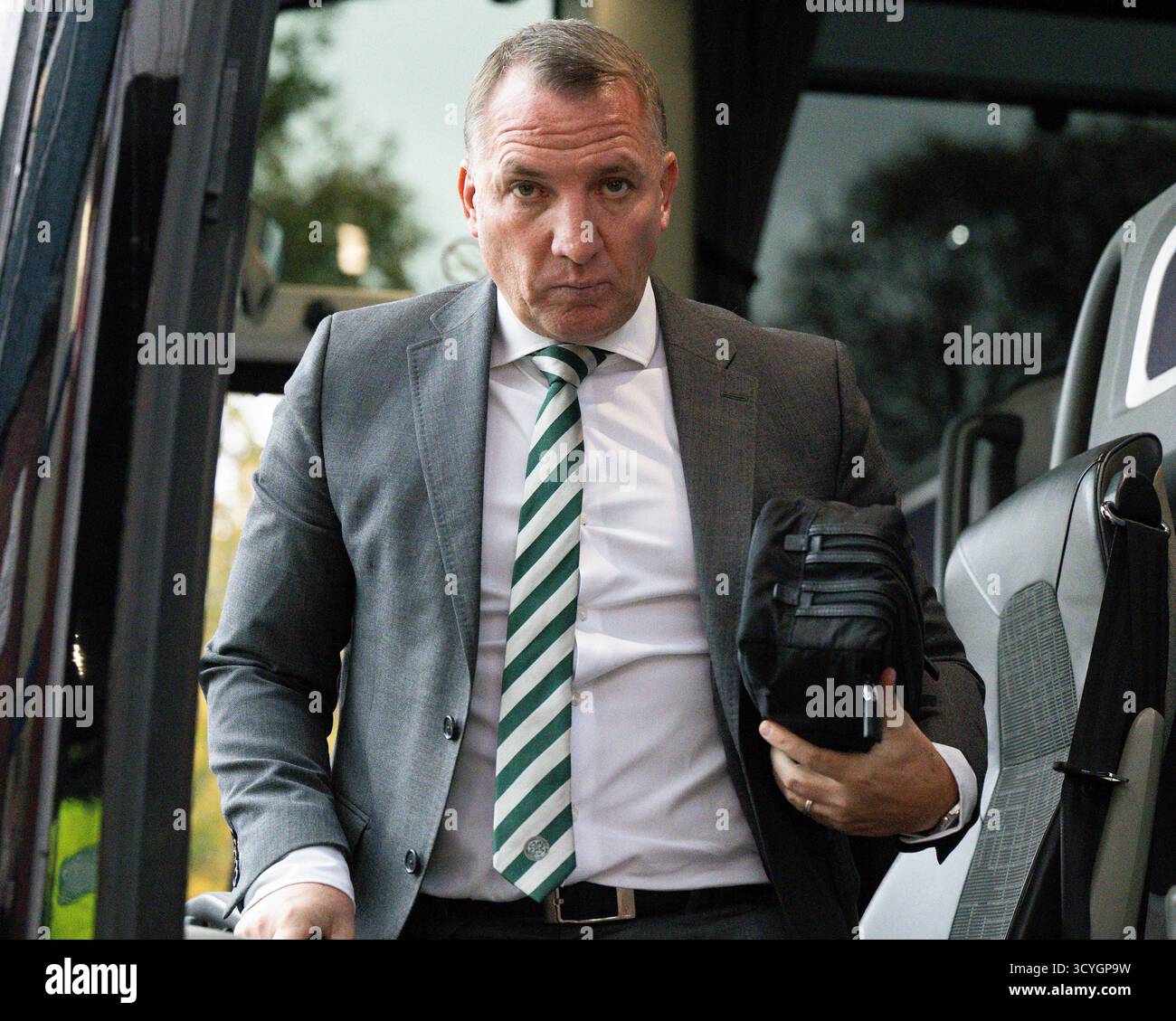 DUNDEE, SCOTLAND - OCTOBER 19: Celtic Manager Brendan Rodgers arrives ...