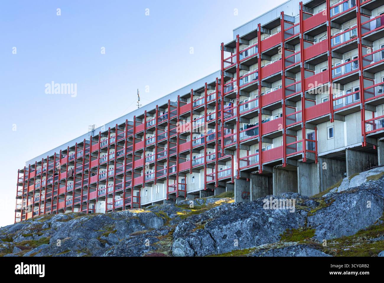 Nuuk Colonial Harbour Tower Block Stock Photo - Alamy