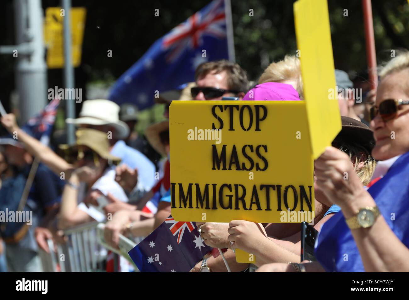 Sydney, Australia. 19th October 2025. March for Australia protest ...