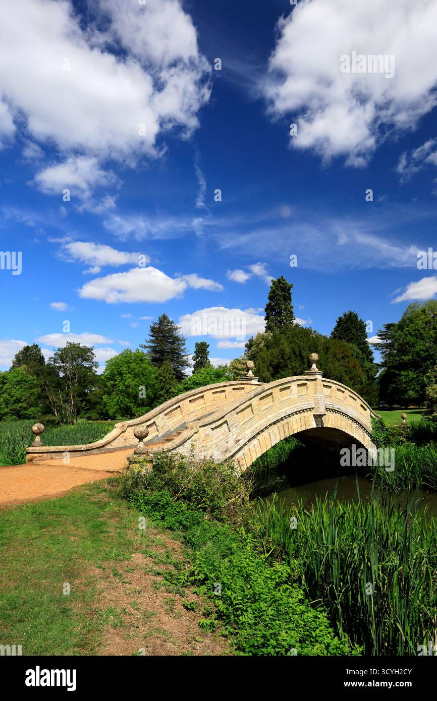Summer view of the Chinese Bridge at the grade 1 listed country house ...