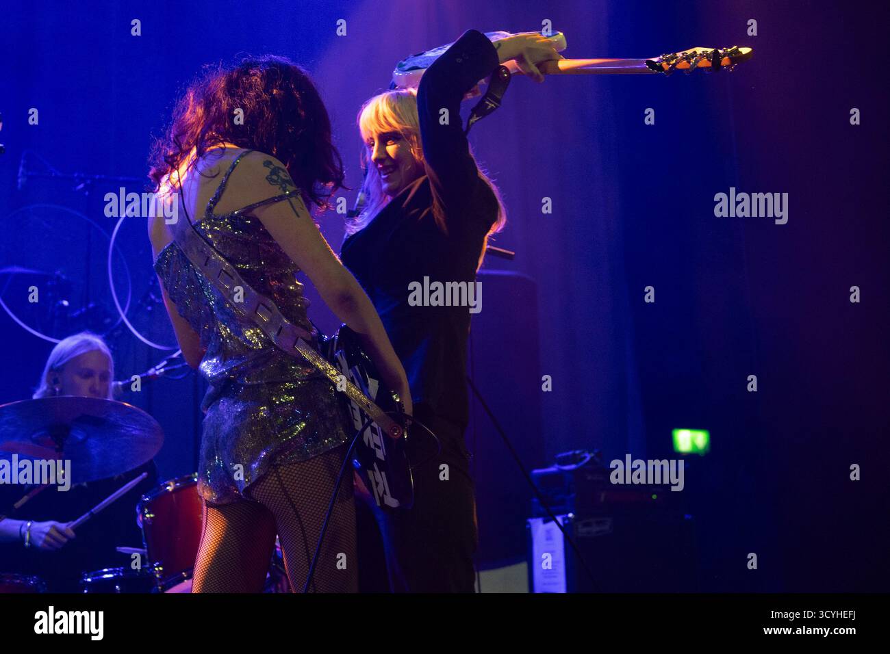 London, UK. 18 Oct 2025. Lead singer/guitarist Tallulah Sim-Savage and ...