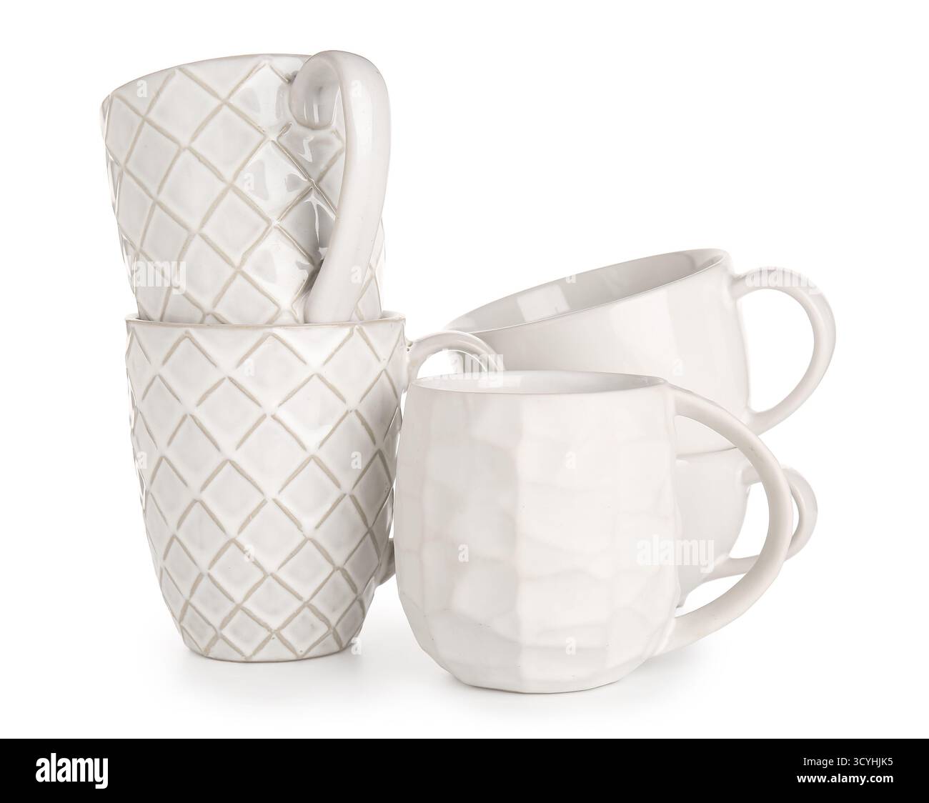 Set mugs cups tea Cut Out Stock Images & Pictures - Alamy