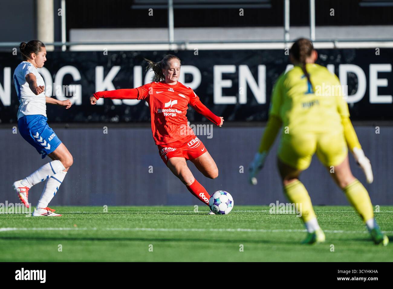 Drammen 20251019. Brann's Amalie Eikeland during the top league match ...