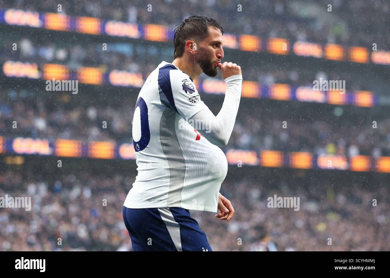 London, England, 19th October 2025. Rodrigo Bentancur of Tottenham ...