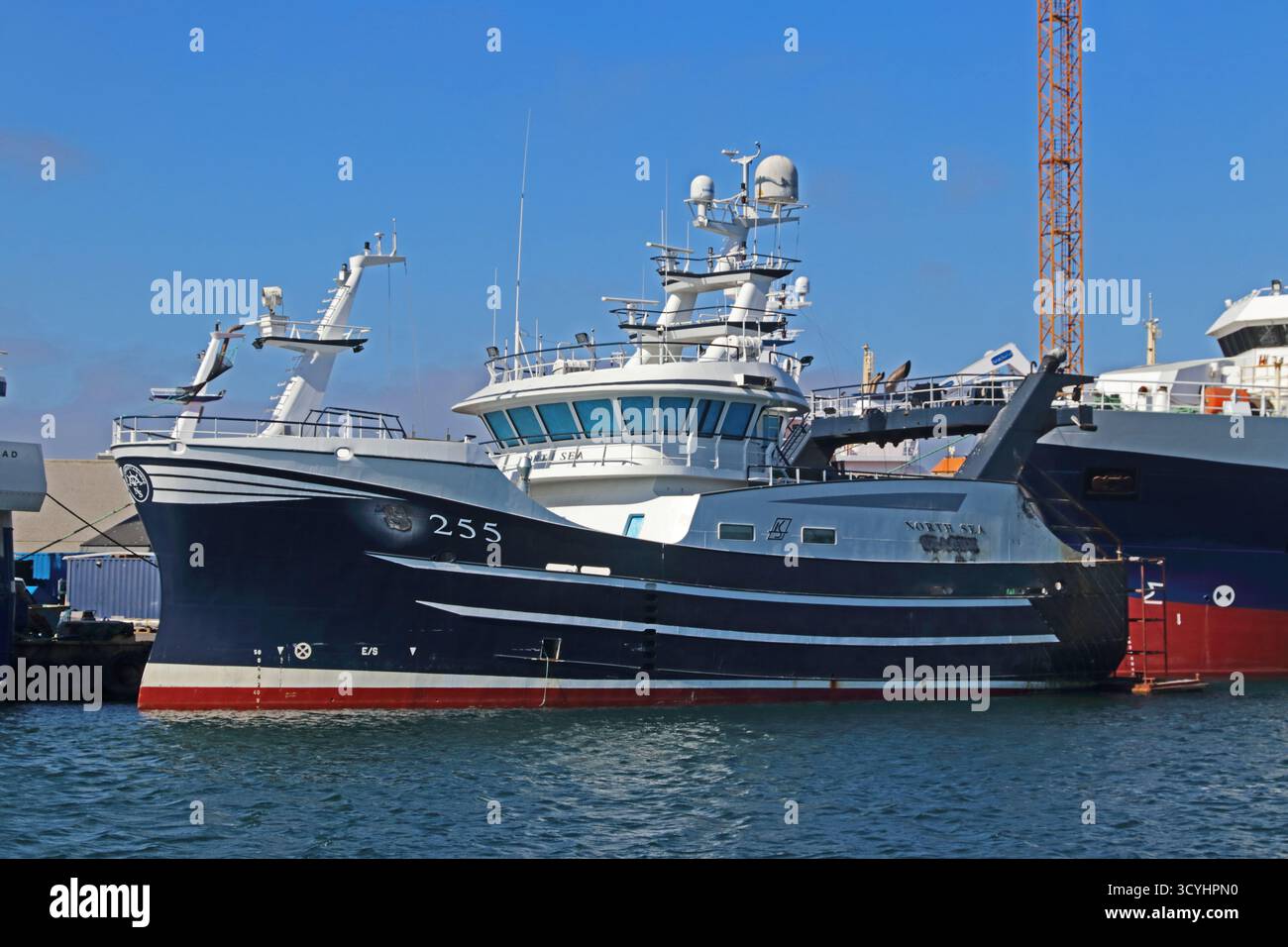 Ship, North Sea Skagen is a shrimp factory vessel, in port, Skagen ...