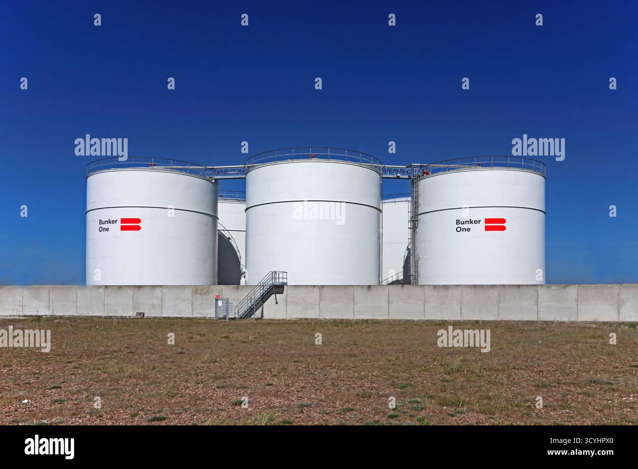 White Bunker One oil tanks, Skagen Stock Photo - Alamy