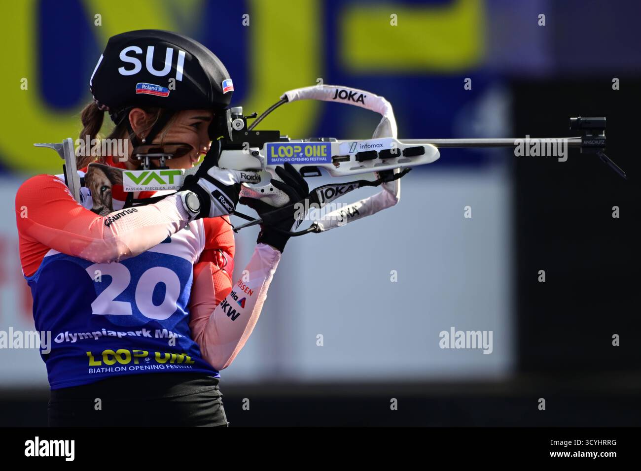 BIATHLON - GASPARIN Aita SUI beim Super Sprint der Herren und Damen während des Loop One ...