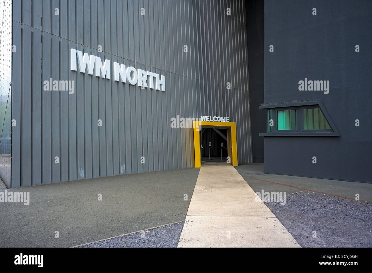 Manchester, UK, 18 September 2025: IWM North. Modern museum entrance ...