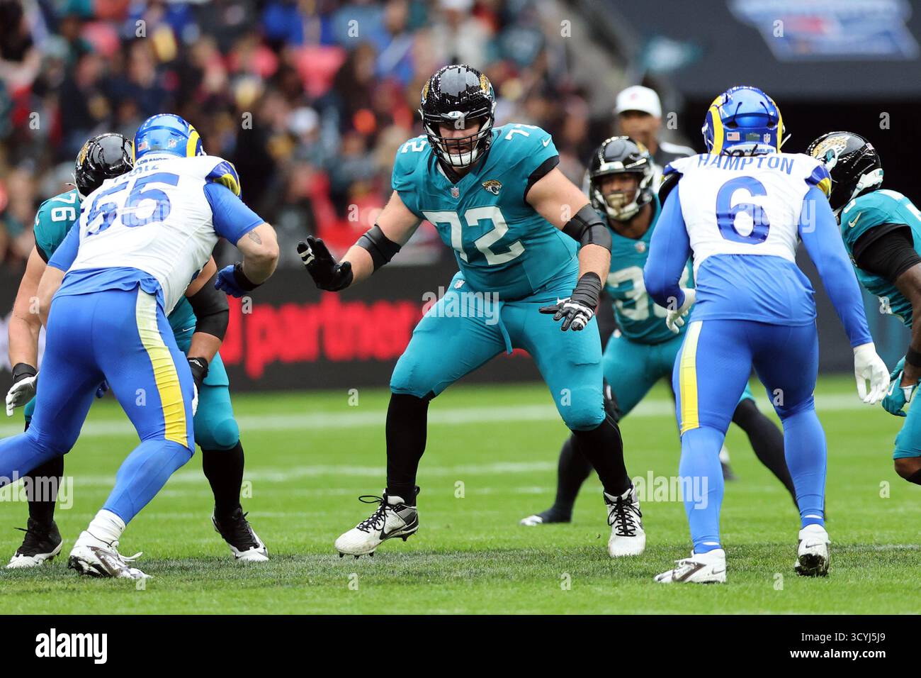 Jacksonville Jaguars offensive tackle Walker Little (72) plays against ...