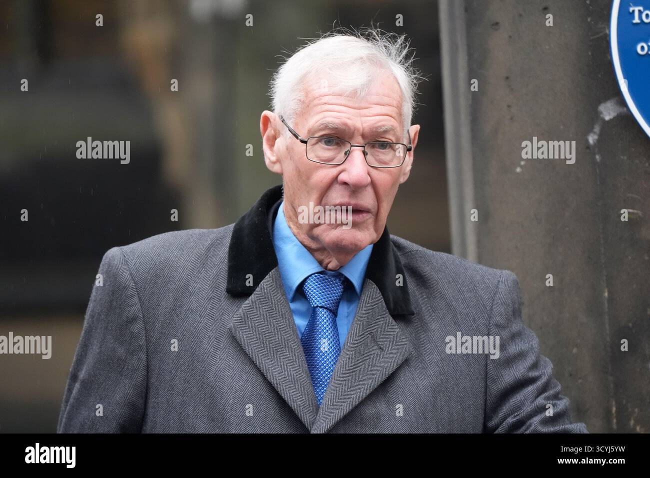 Sports commentator John Helm outside St Mary's Church, Barnsley ...
