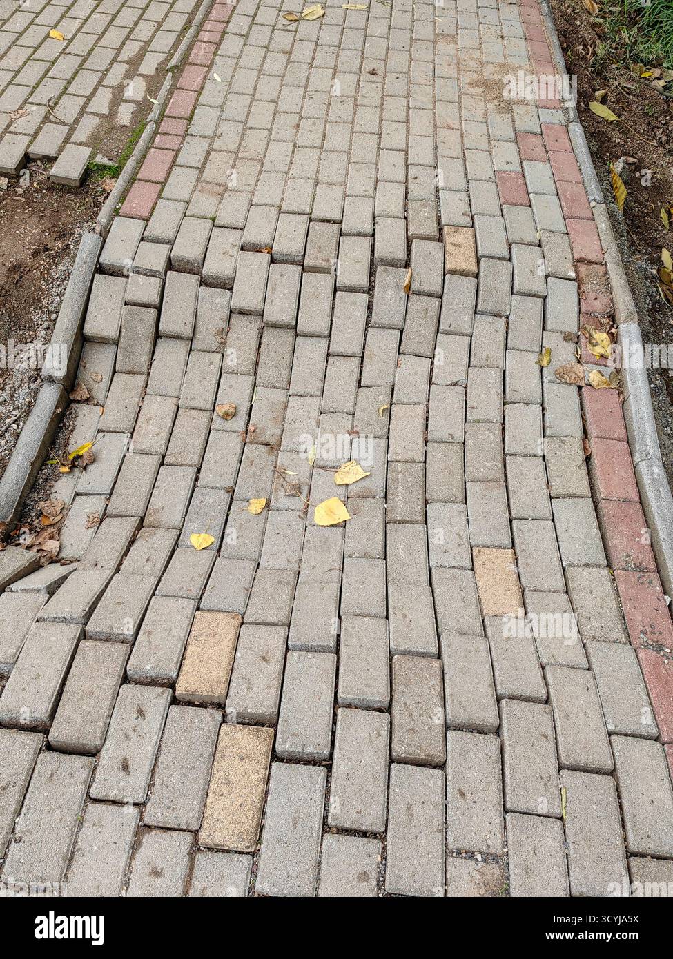 Broken Path. Pavement floor with pit Stock Photo - Alamy