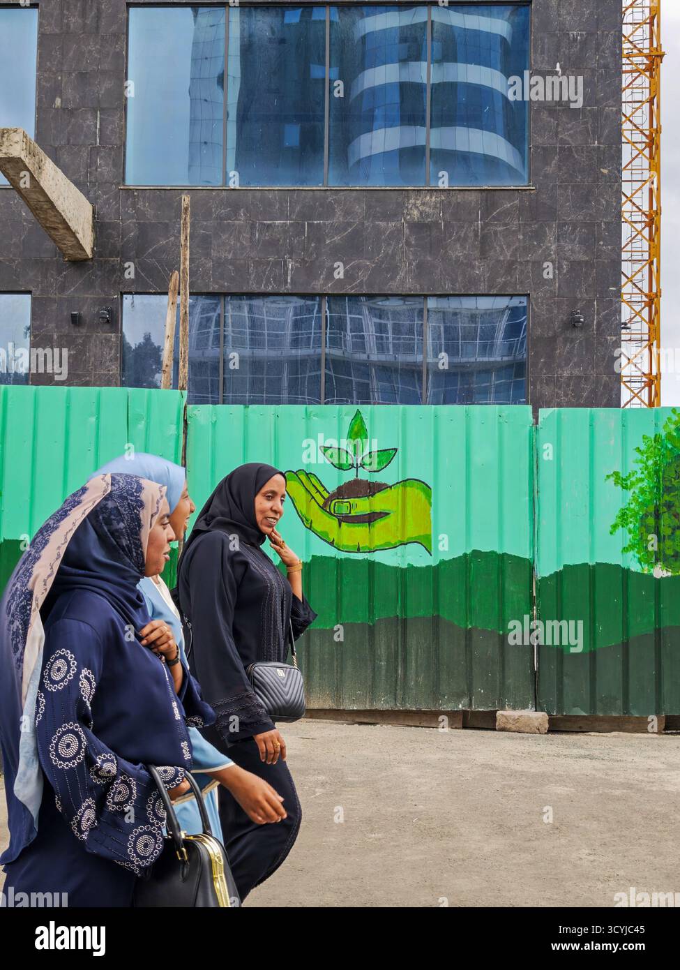 Addis Abeba, Ethiopia - 24 August 2025: view at building under ...