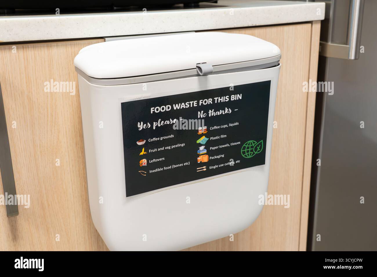 Office food waste bin. All workplaces in England must separate their ...