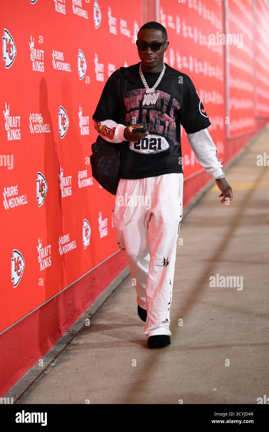 Kansas City Chiefs wide receiver Xavier Worthy arrives before an NFL ...