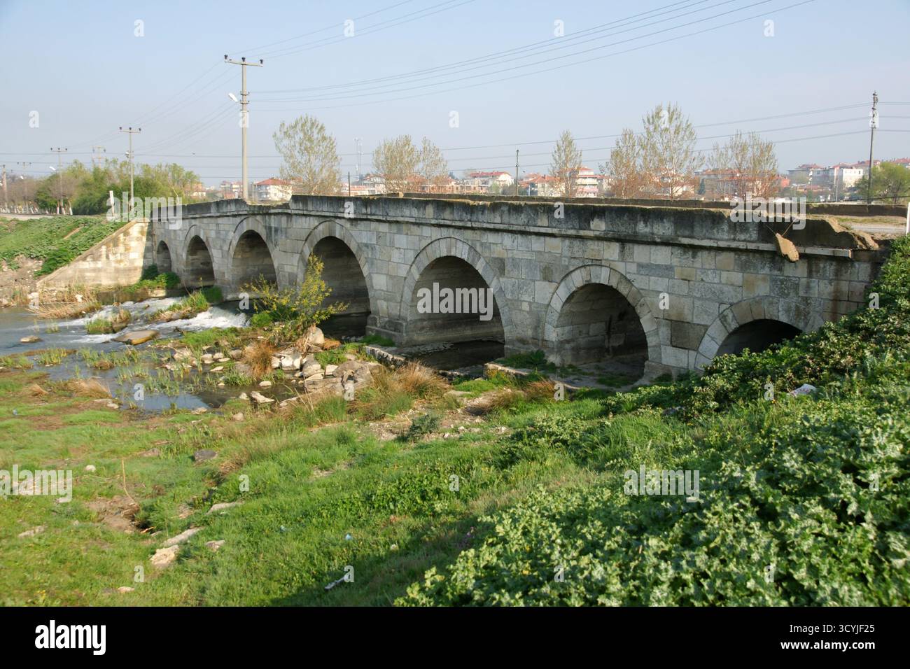 Buyukkaristiran Bridge, located in Luleburgaz, Turkey, was built by the ...