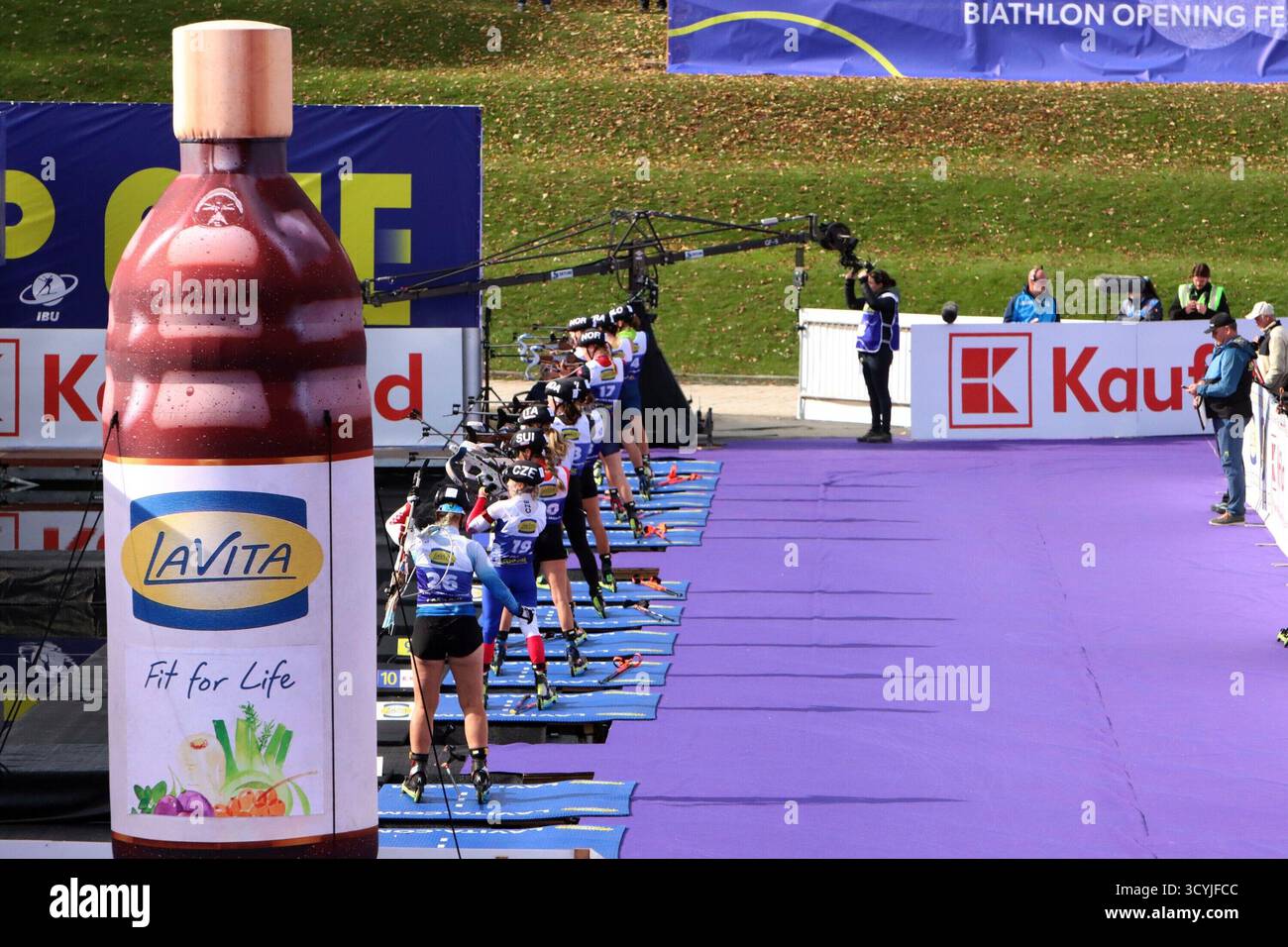 Muenchen, Deutschland. 19th Oct, 2025. Biathlon, IBU Biathlon Loop One ...