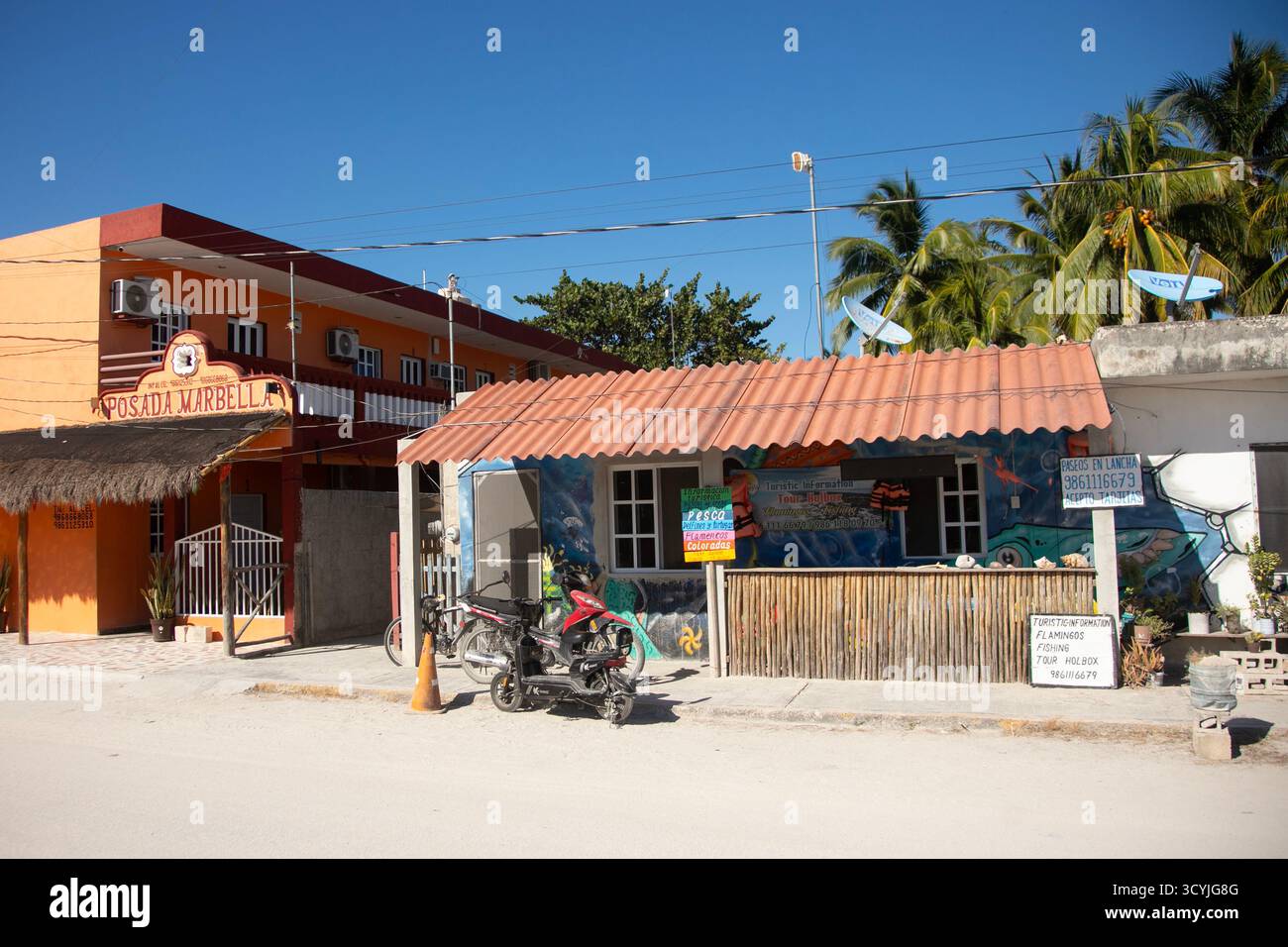 El Cuyo, Mexico; 1st December 2024: Local homes and street atmosphere ...