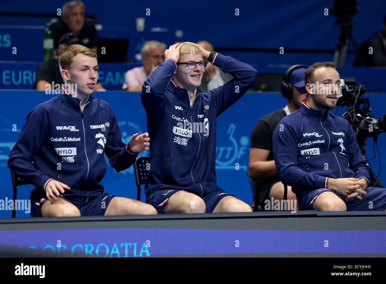 Zadar, Croatia. 19th Oct, 2025. Jules Rolland, Felix Lebrun and Simon ...
