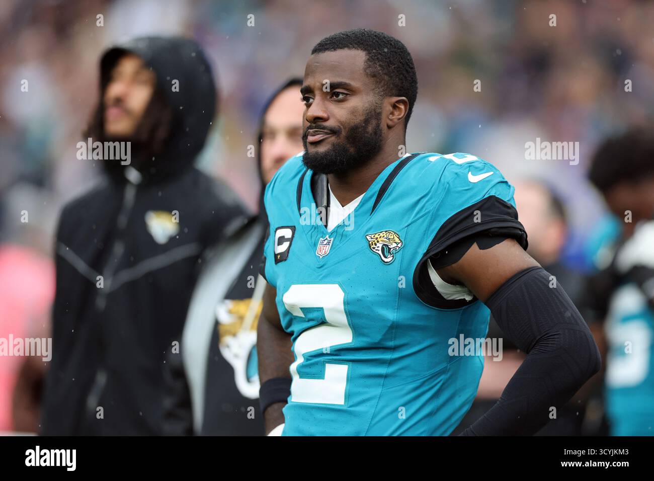 Jacksonville Jaguars cornerback Jourdan Lewis (2) stands for the ...