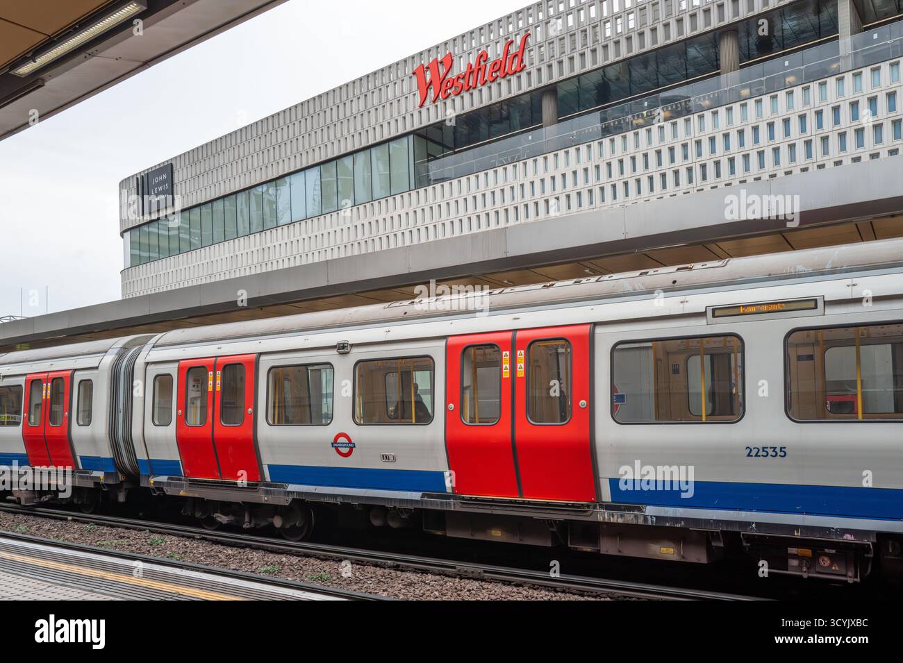 Wood Green TFL station adjacent to Westfield Centre and John Lewis with ...