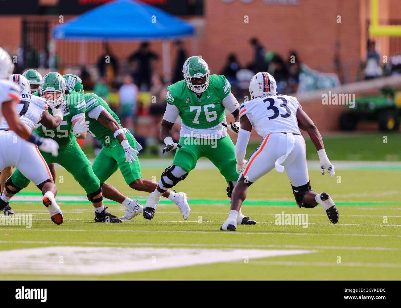 October 18, 2025:.North Texas Mean Green offensive lineman Desmond ...