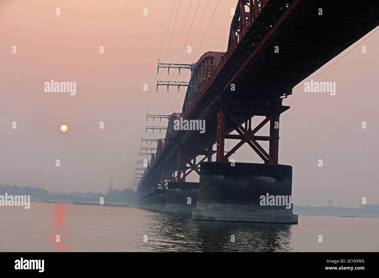 Hardinge Bridge in Kushtia, Bangladesh, is a historic railway bridge ...
