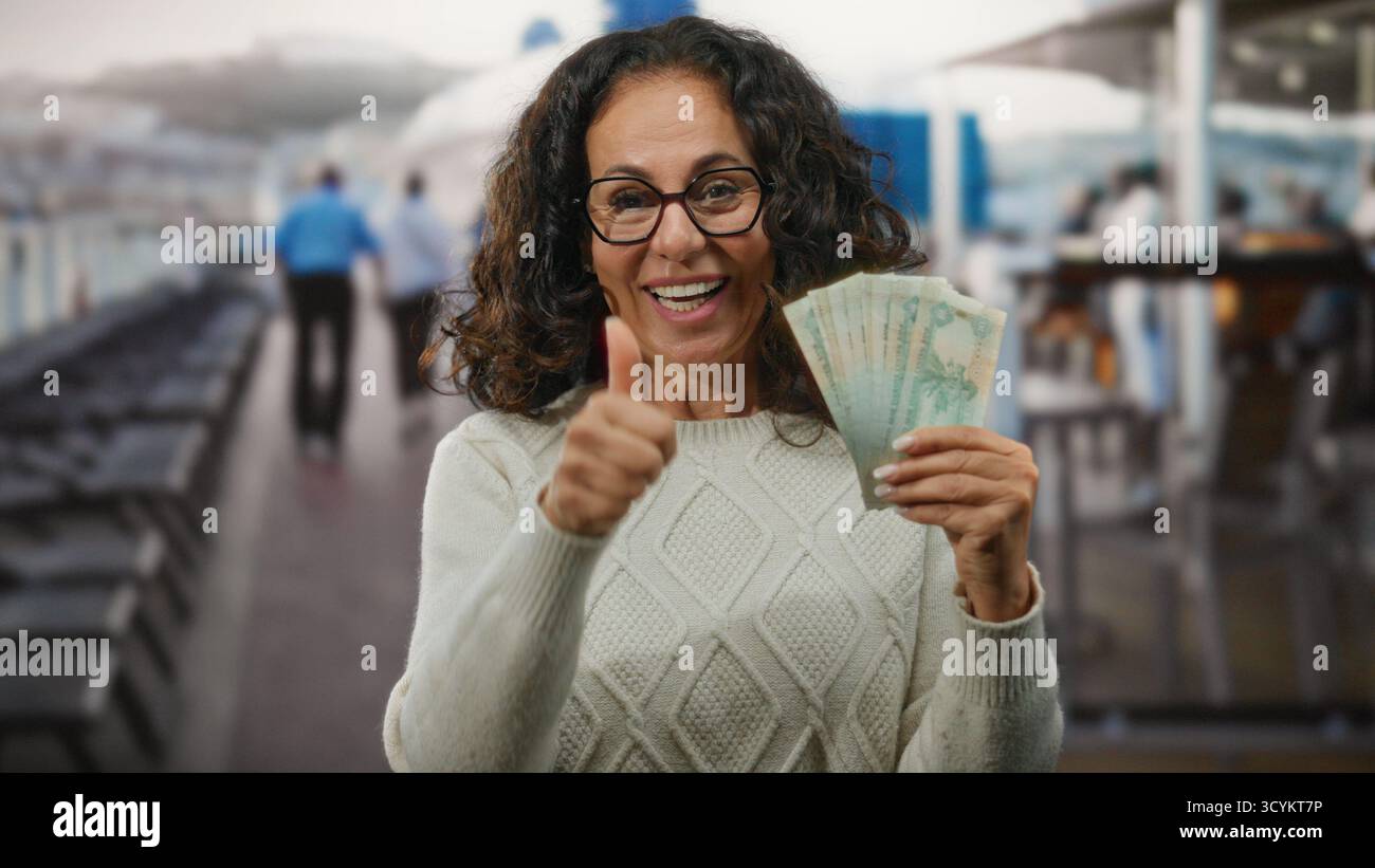 Woman outdoors showing uae dirhams hi-res stock photography and images ...