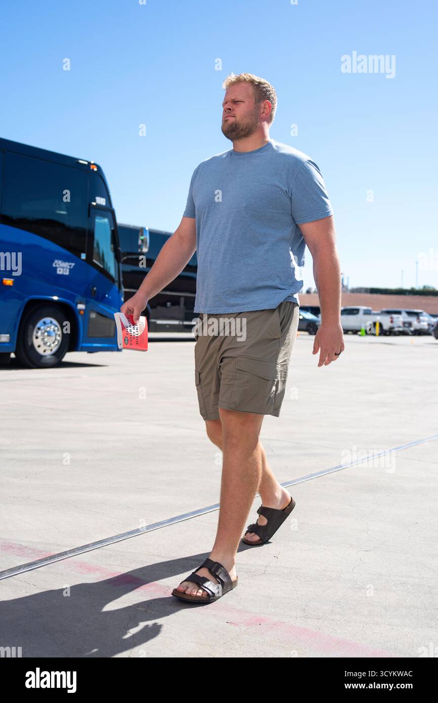 Arizona Cardinals guard Hayden Conner arrives to State Farm Stadium ...