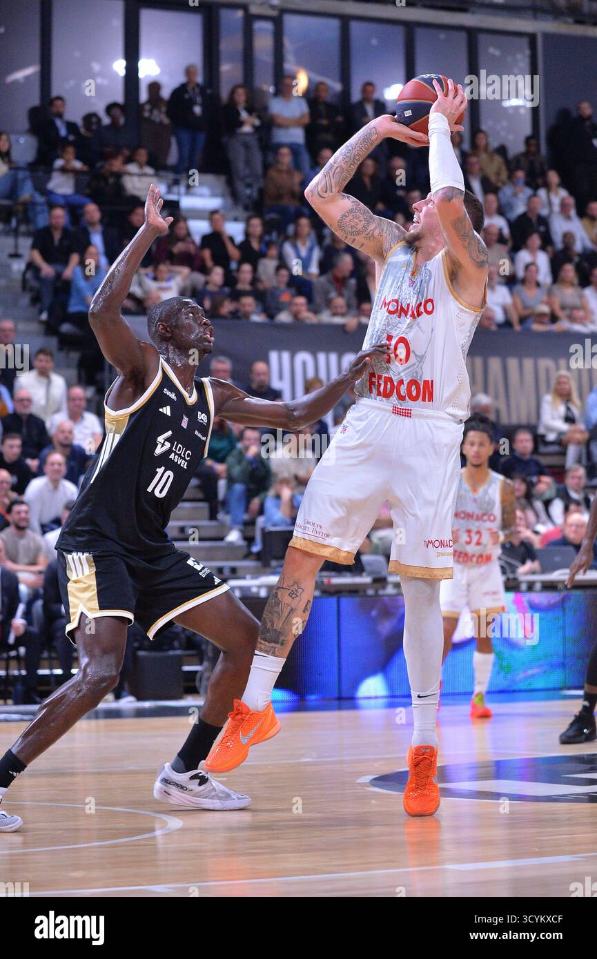 Daniel Theis from AS Monaco during the French championship, Betclic ...