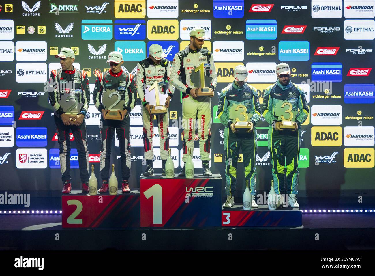 Jan ?ERNÝ, Ond?ej KRAJ?A, Citroen C3 Rally2, podium, portrait during ...