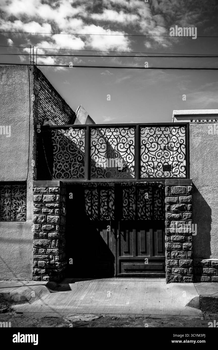 Entryway door gate Black and White Stock Photos & Images - Alamy