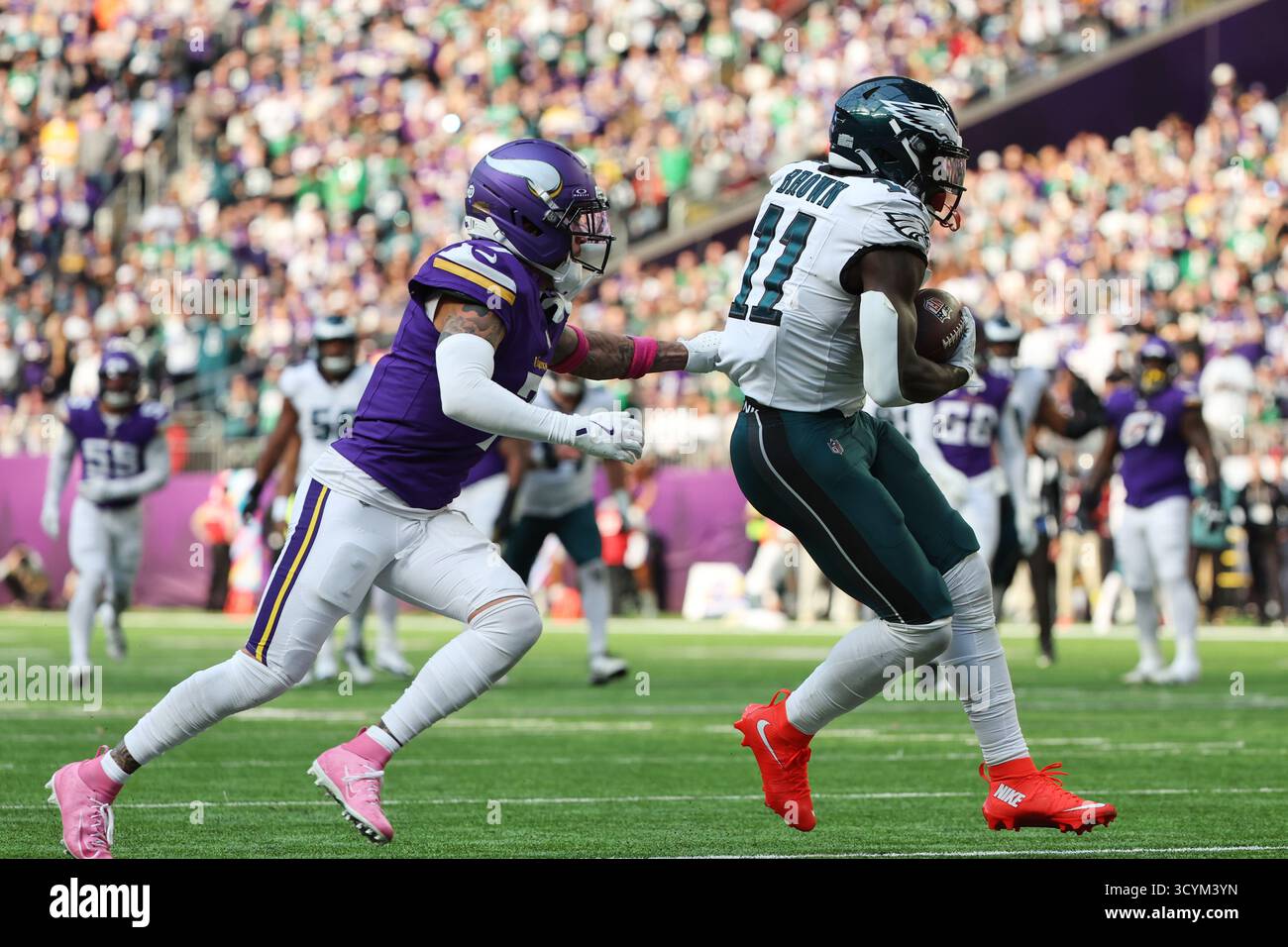 Philadelphia Eagles wide receiver A.J. Brown (11) makes a touchdown ...