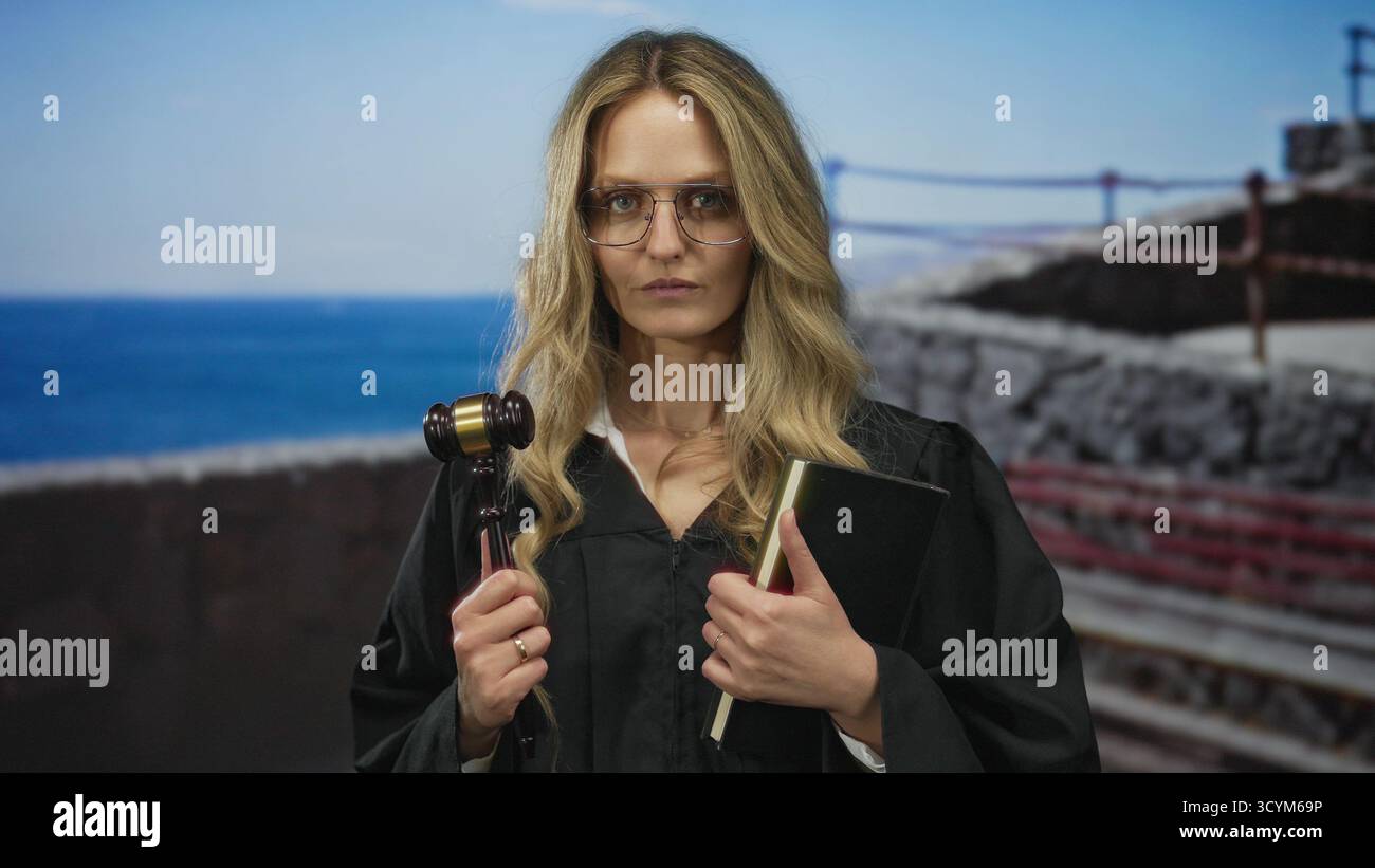 Woman judge in uniform stands hi-res stock photography and images - Alamy