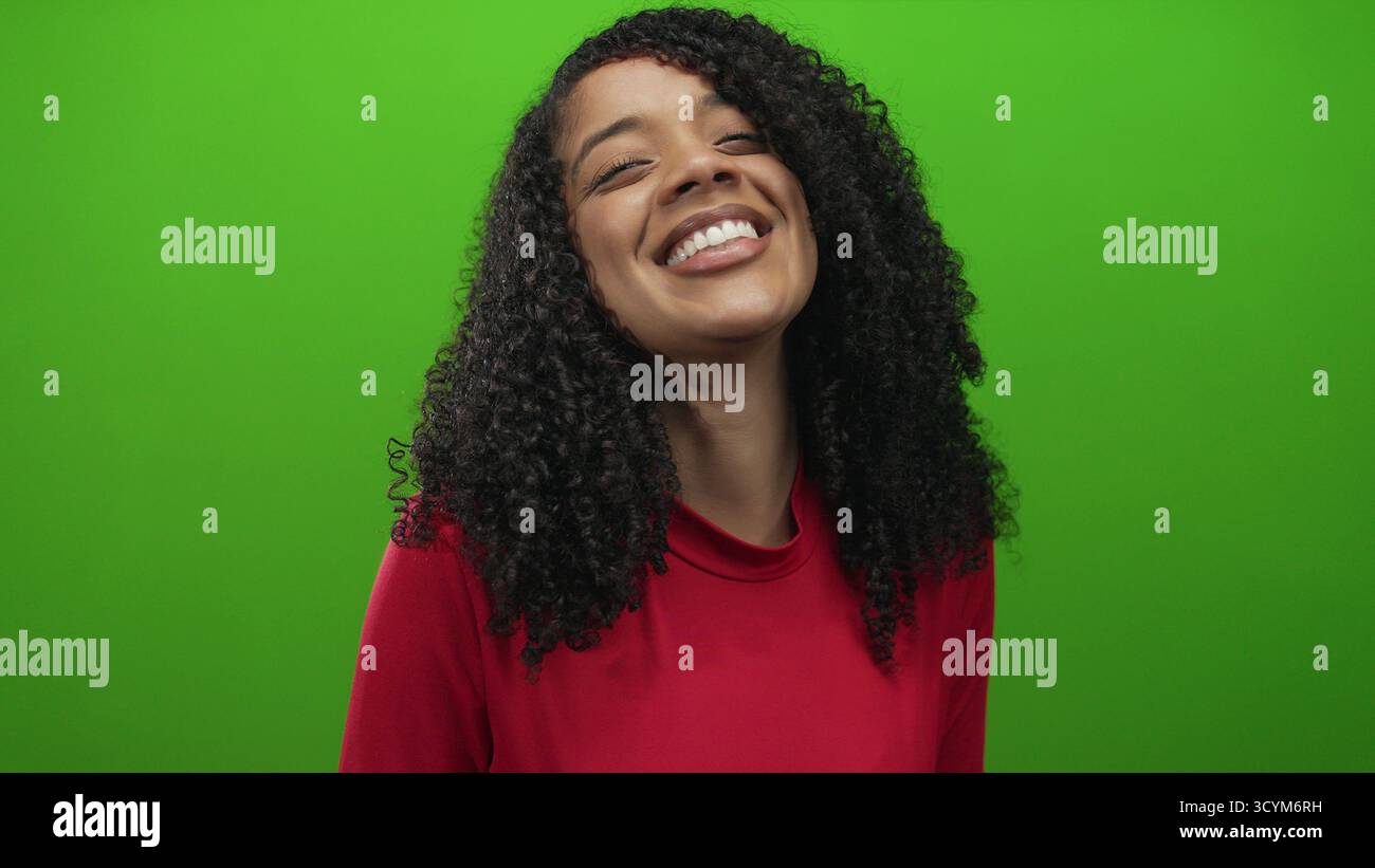 Woman smiles broadly showing teeth hi-res stock photography and images ...
