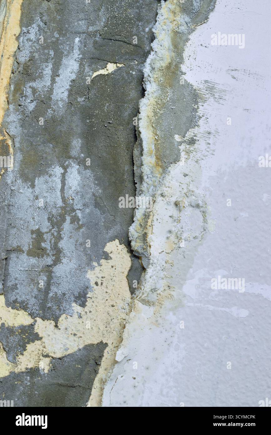 Old damp wall with peeling paint texture Stock Photo - Alamy