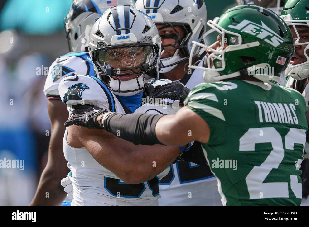 Carolina Panthers running back Chuba Hubbard (30) carries the ball ...