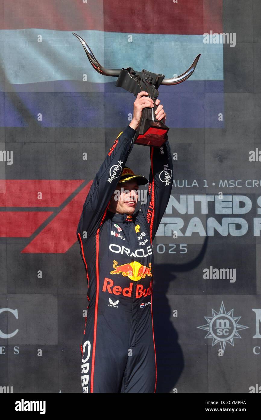 AUSTIN, TX - OCTOBER 19: Oracle Red Bull Racing driver Max Verstappen ...