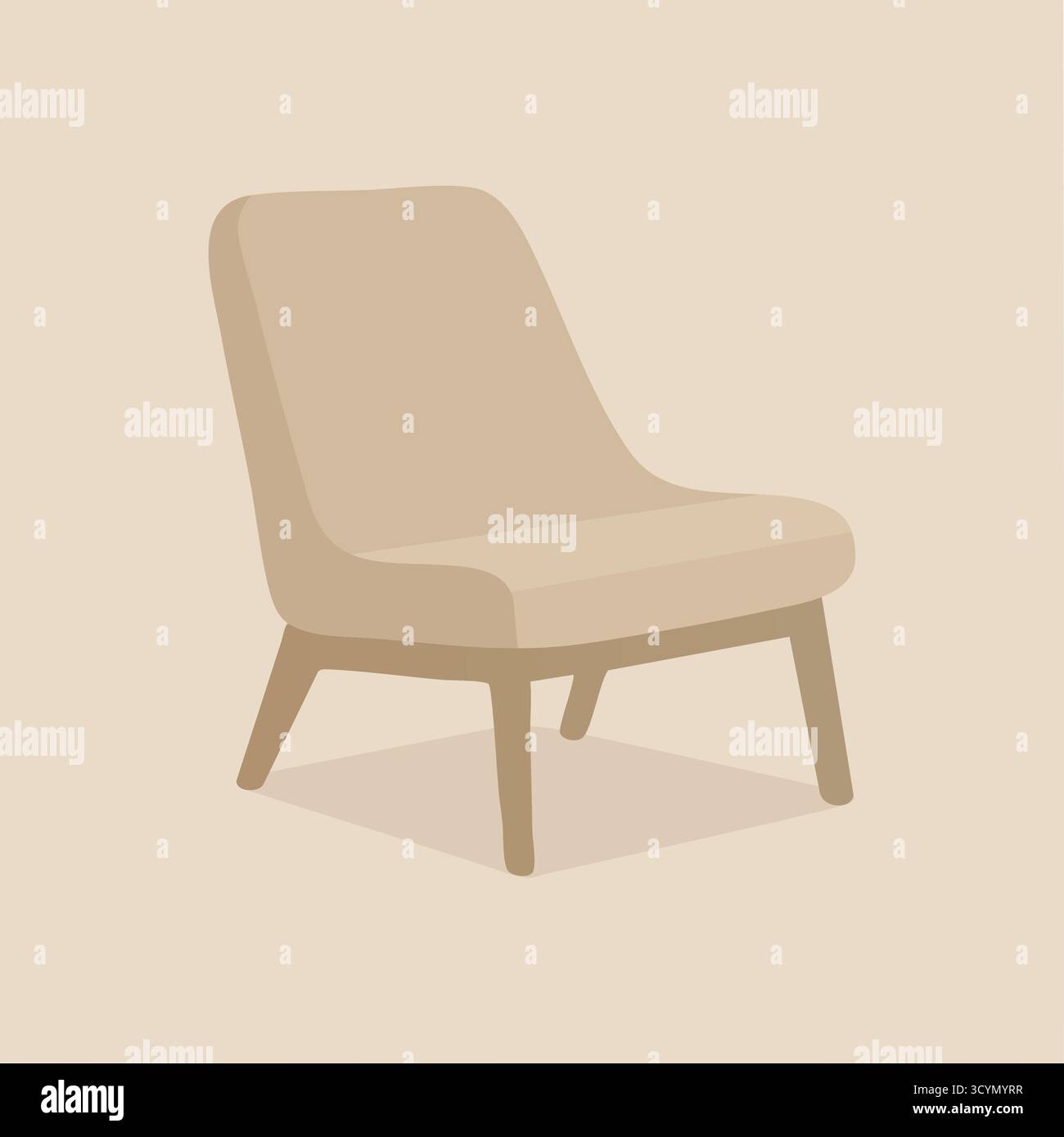 Square seat modern chair Stock Vector Images - Alamy