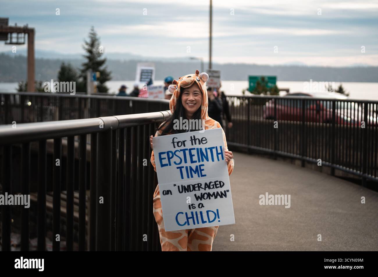 Epstein protest sign hi-res stock photography and images - Alamy