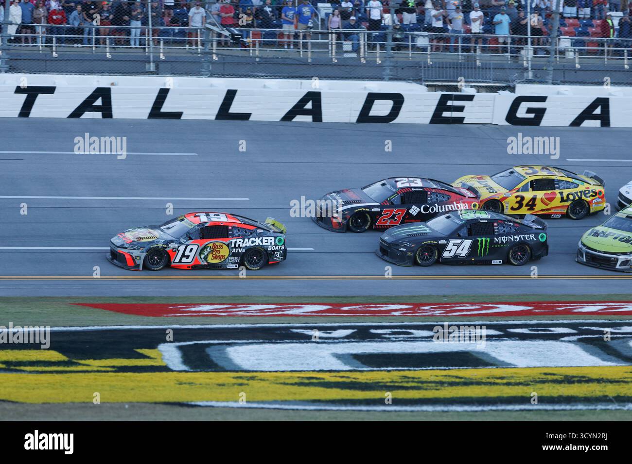 Chase Briscoe (19) leads the pack to the finish line for the win during ...