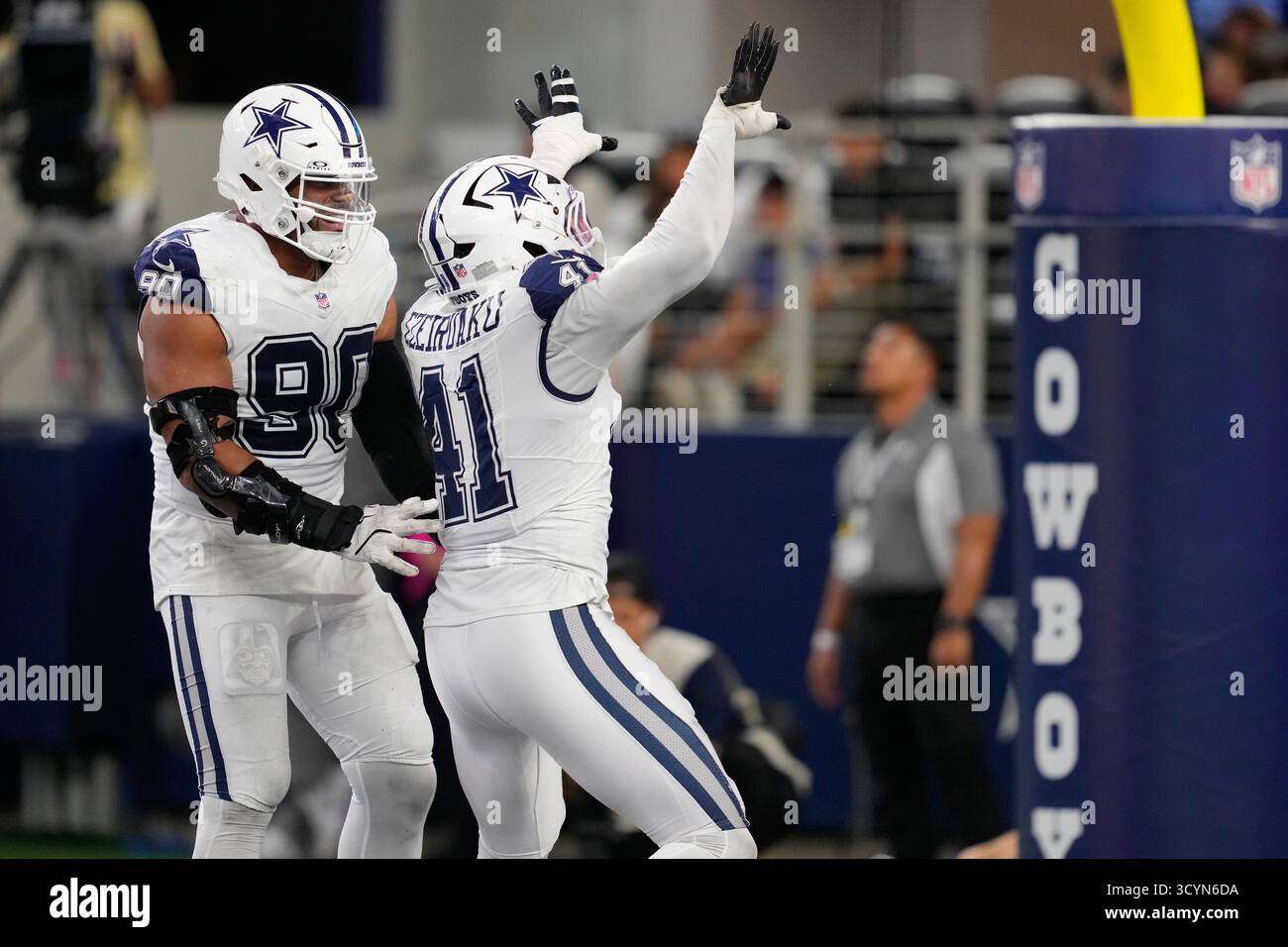 Dallas Cowboys defensive end Solomon Thomas (90) and defensive end ...
